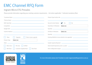 Fillable Online EMC Channel RFQ Form - Ingram Micro Fax Email Print ...