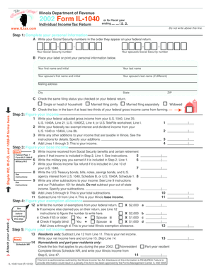 Fillable Online 2002 Form IL-1040 - FormSend Fax Email Print - pdfFiller