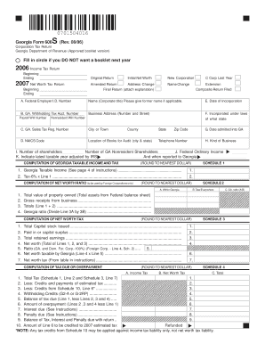 Fillable Online Georgia Form 600S (Rev. 08/06) Fill in circle if you DO ...