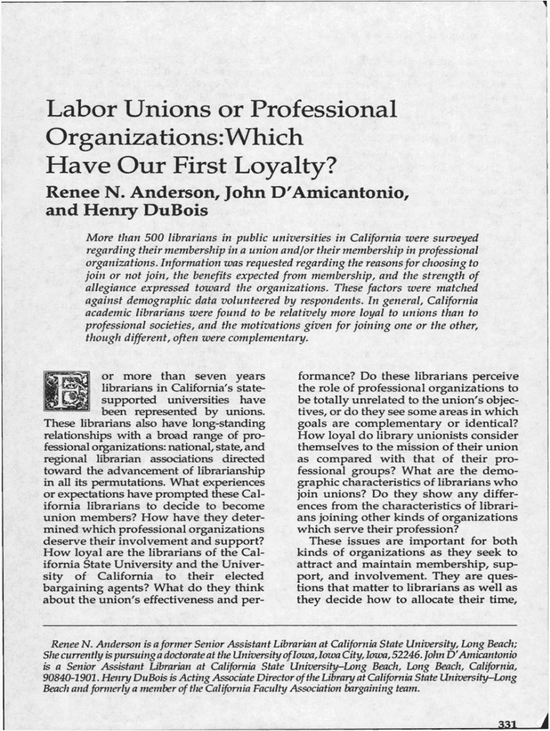 Labor Unions or Professional: Fill out & sign online | DocHub
