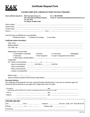 Fillable Online Certificate Request Form - LeagueLineup.com Fax Email ...
