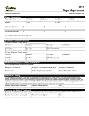 Fillable Online Victory Fastpitch Softball Registration Form 2012.doc ...