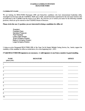 Fillable Online Candidate Certification Form - Cape Cod and Islands ...