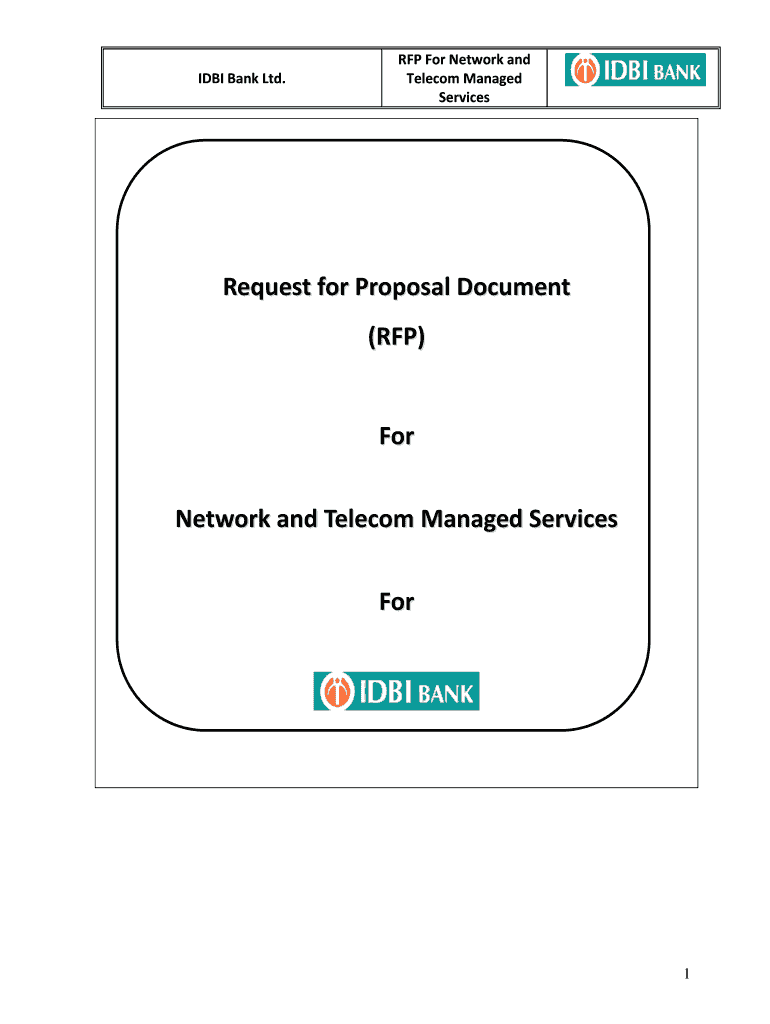 Fillable Online Request for Proposal Document Fax Email Print - pdfFiller