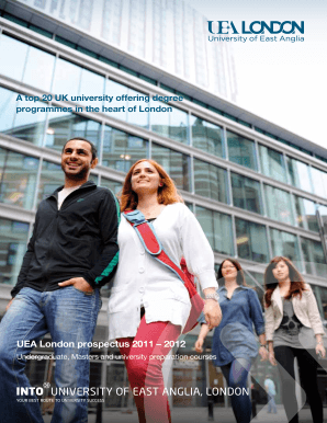 Fillable Online into uea london brochure 2011 2012 form Fax Email Print ...