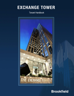 Fillable Online Exchange Tenant Handbook - October 26 2009.docx. Tenant ...