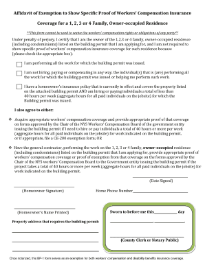 Fillable Online Affidavit of Exemption to Show Specific Proof of ...