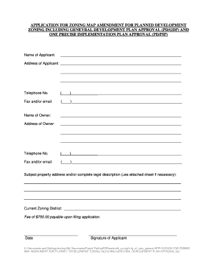 Fillable Online BAPPLICATIONb FOR ZONING MAP AMENDMENT FOR bb - Permit Path Fax Email Print ...