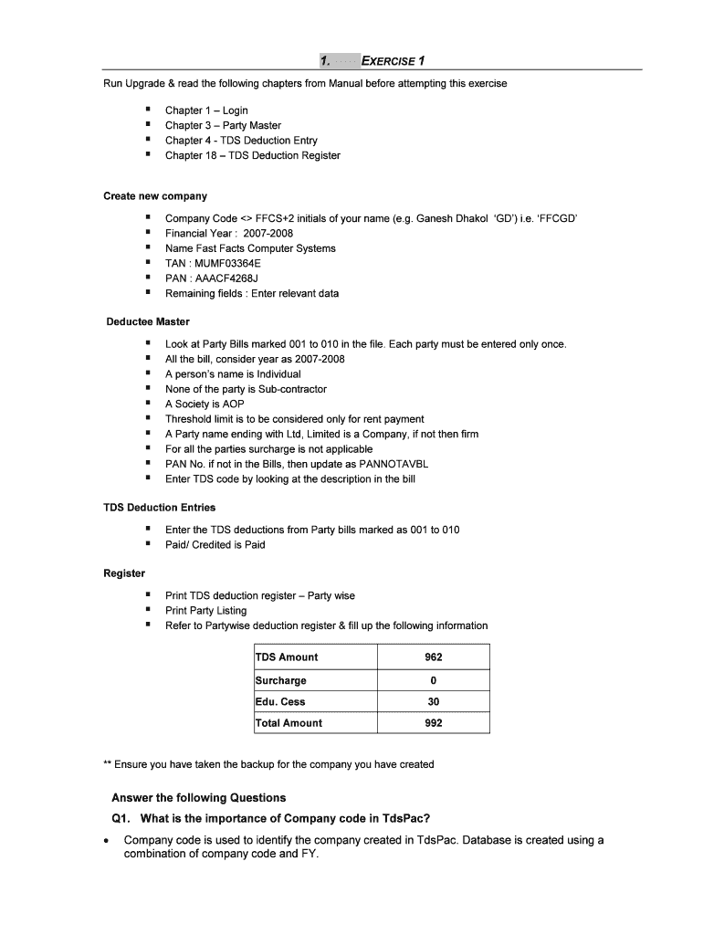 Fillable Online Answer the following Questions Q1. What is the ...