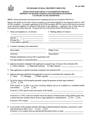 Fillable Online nys rp 467 908 form Fax Email Print - pdfFiller