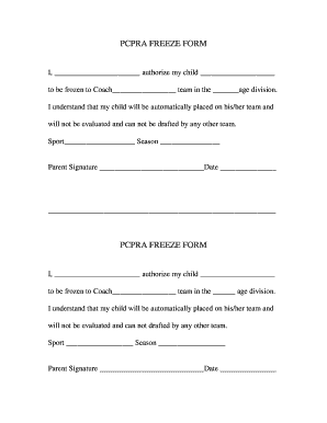 Fillable Online Pcpra freeze form pcpra freeze form - Eteamz Fax Email ...