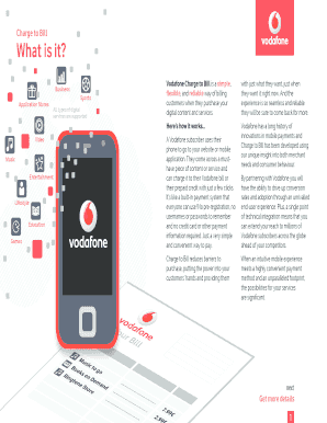 Charge To Bill Vodafone - Fill Online, Printable, Fillable, Blank ...