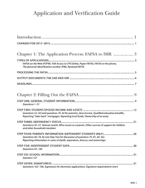 Fillable Online FAFSA Application and Verification Guide Fax Email ...