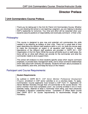 Fillable Online CAP Unit Commanders Course - Civil Air Patrol Fax Email ...