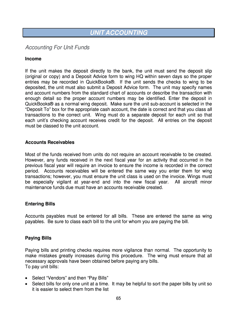 Fillable Online UNIT ACCOUNTING Fax Email Print - pdfFiller