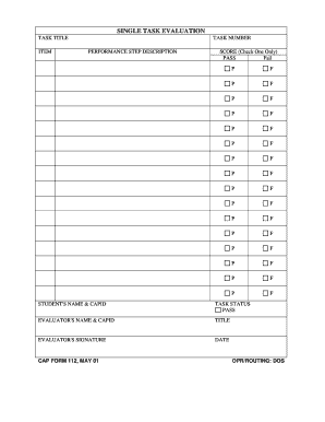 task evaluation form Fill Online, Printable, Fillable, Blank - pdfFiller