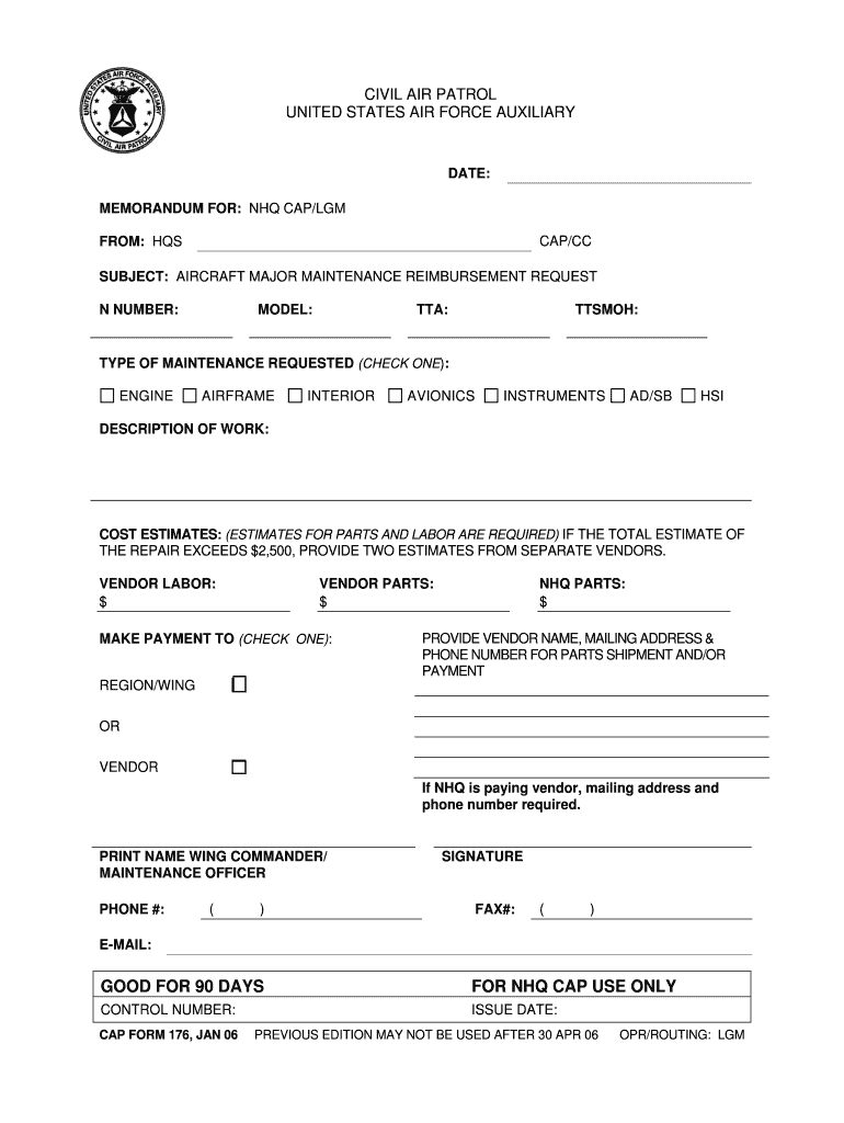 CAP FORM 176: Fill out & sign online | DocHub