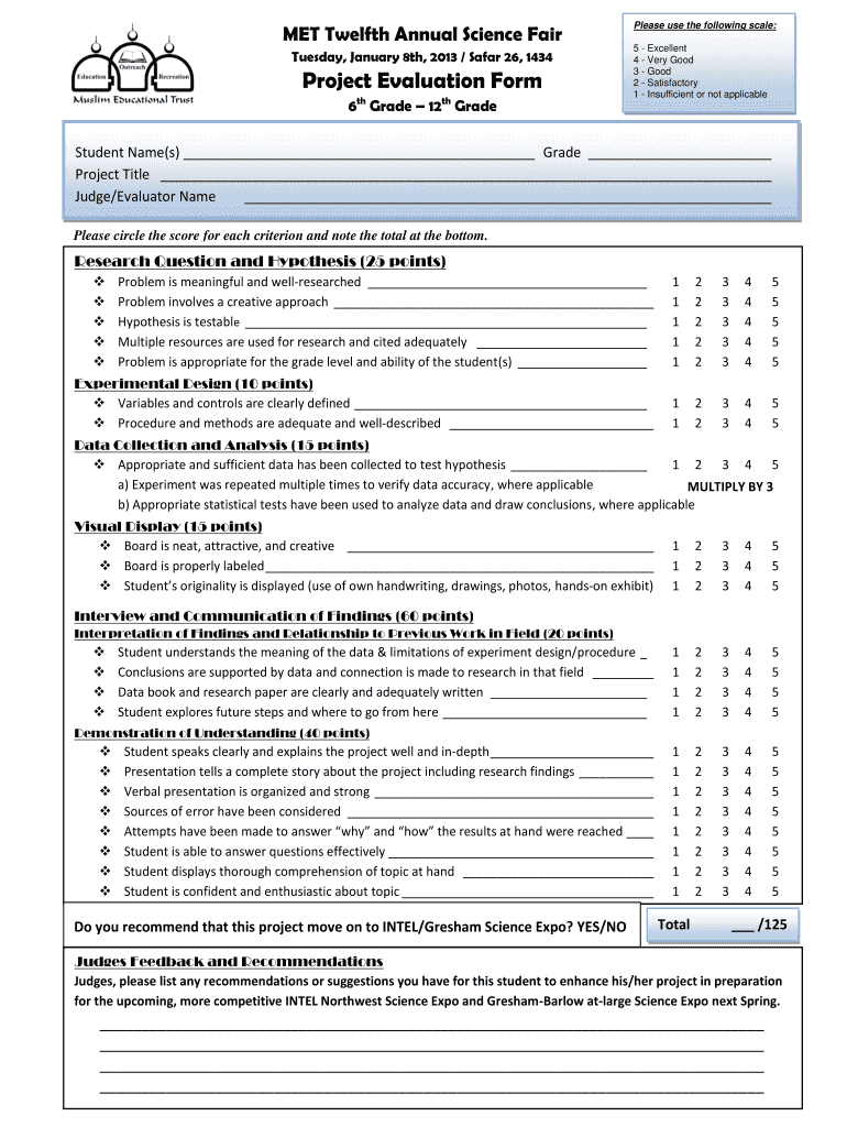 MET Twelfth Annual Science Fair Project Evaluation Form Fill And Sign MET Twelfth Annual Science Fair Project Evaluation Form Fill And Sign