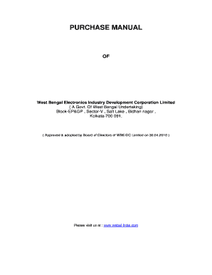 Fillable Online PURCHASE CONTRACT AWARDING PROCEDURE FOR IT ITES ...