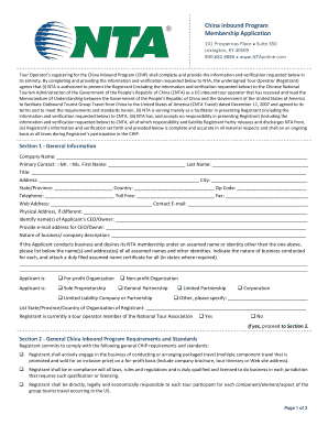 Fillable Online China Inbound Program Fax Email Print - pdfFiller