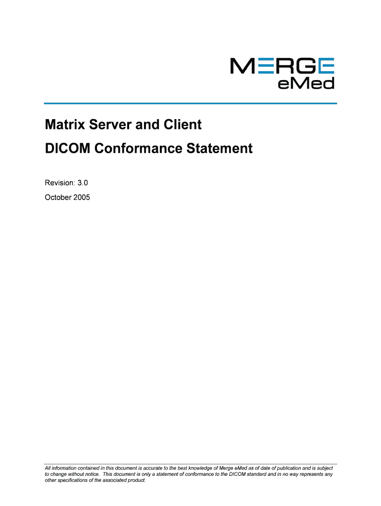 Fillable Online DICOM Conformance Statement Fax Email Print - pdfFiller