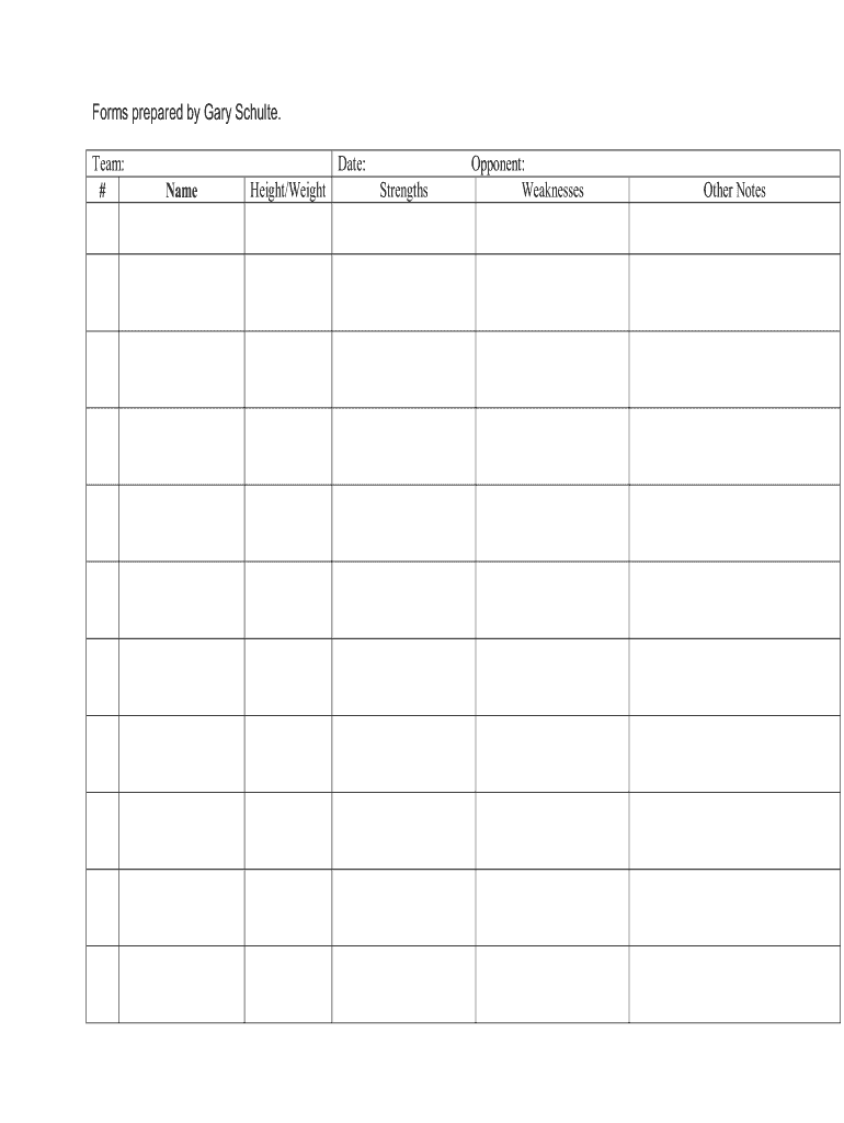 Printable Basketball Scouting Report Template Printable Templates