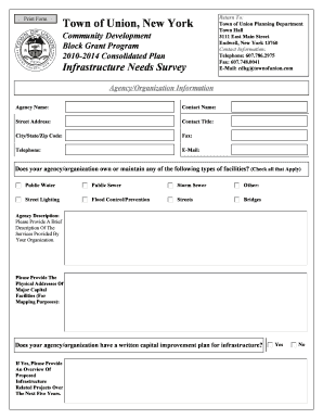 Fillable Online Infrastructure Needs Survey Fax Email Print - pdfFiller