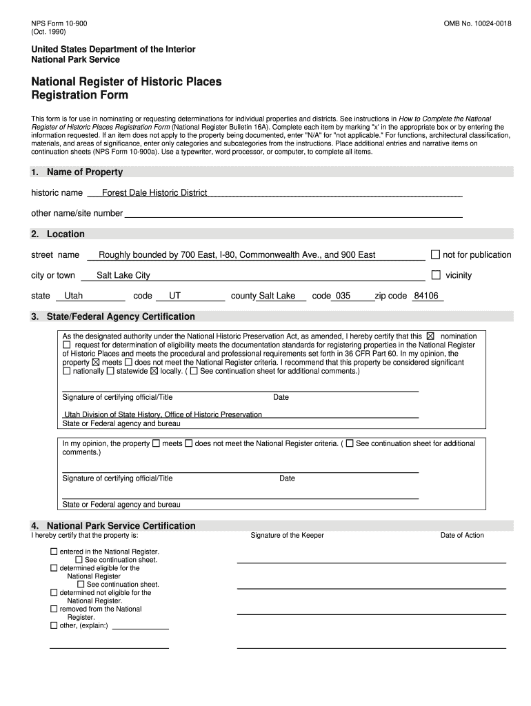 NPS Form 10-900: Fill out & sign online | DocHub
