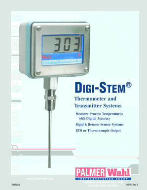 Fillable Online Digi-Stem thermometer and transmitter DST200 and DST300 ...