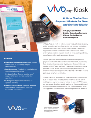 Fillable Online Add-on Contactless Payment Module for New and Exciting Kiosks Fax Email Print ...