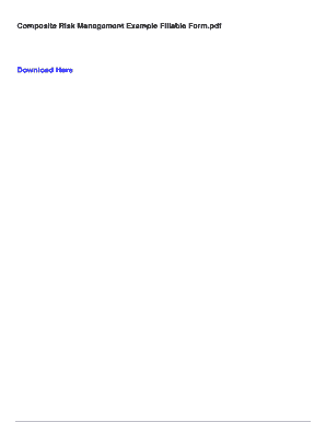 Fillable Online Composite Risk Management Example Form Fax Email Print ...