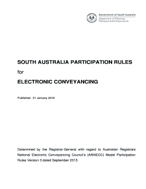 Fillable Online sa gov South Australian Participation Rules for ...
