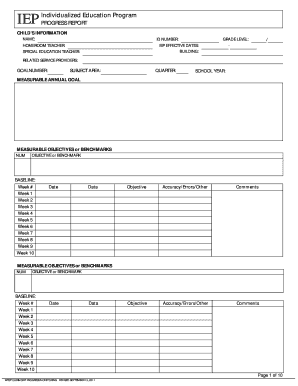 Fillable Online IEP Individualized Education Program Fax Email Print ...