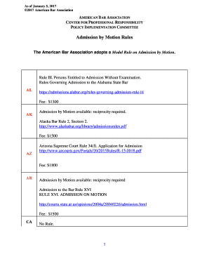 Fillable Online Admission by Motion Rules Fax Email Print - pdfFiller