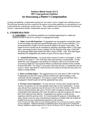 Fillable Online nisynod For Determining a Pastors Compensation ...