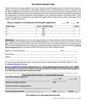 Fillable Online hgsd k12 wi Did you complete a FreeReduced Lunch ...