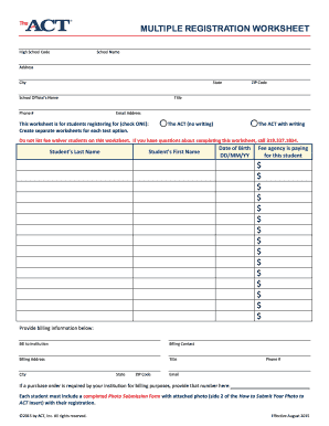 Fillable Online act Multiple Registration Procedures - actorg Fax Email ...