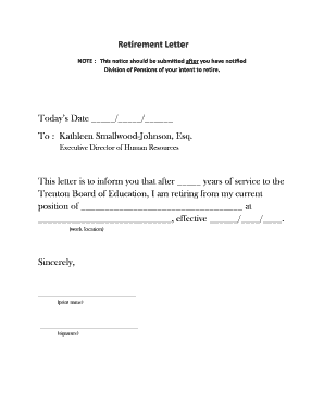 18 Printable retirement letter samples for someone retiring Forms and ...