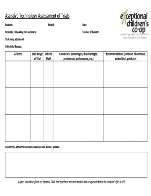 Fillable Online dspcoop k12 in Assistive Technology Assessment of ...