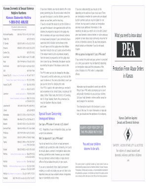 Fillable Online What you need to know about PFA - helpchangekansas Fax ...