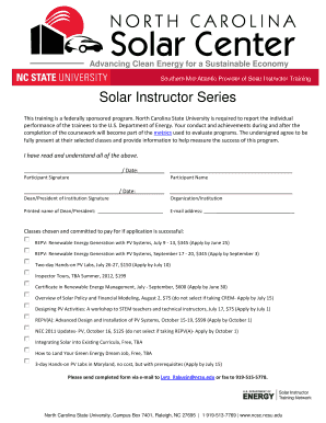 Fillable Online nccleantech ncsu Southern Mid-Atlantic Provider of ...