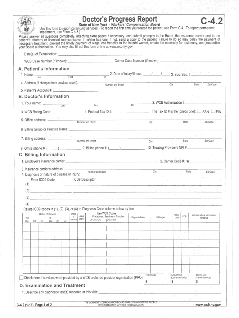 Fillable Online Doctors Progress Report C-4 - Heartland Medical ...