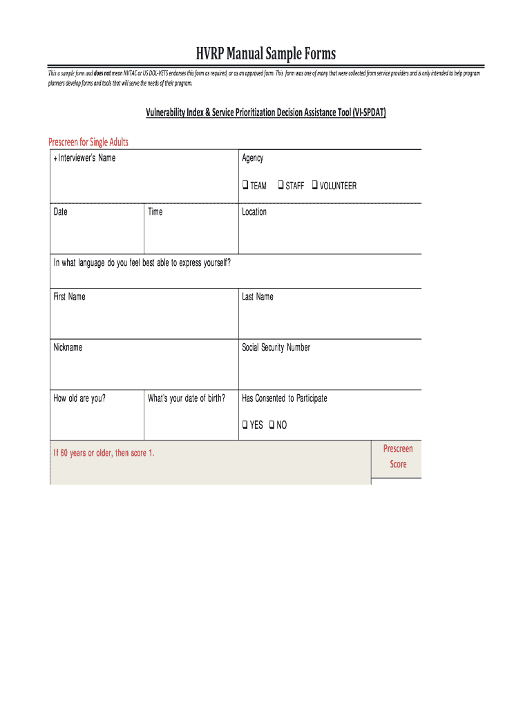 Fillable Online nvtac HVRP Manual Sample Forms - nvtac Fax Email Print ...