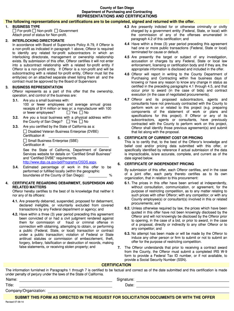 Fillable Online Department of Purchasing and Contracting ...