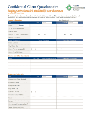 Fillable Online Client Questionnaire - coachvillecom Fax Email Print ...