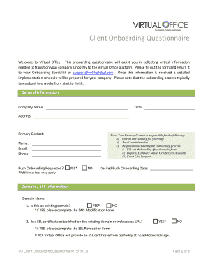 Fillable Online Client Onboarding Questionnaire - Virtual Office Fax ...