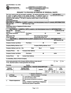 Fillable Online globalenergygroup BFORMb U REQUEST TO PROCESS OR DISPOSE OF RESIDUAL bb Fax ...