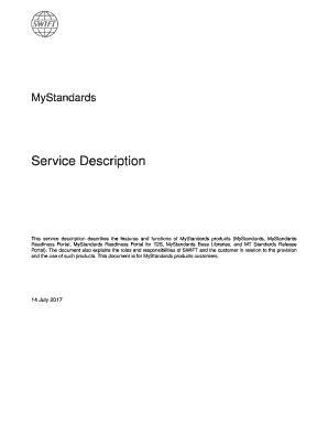 Fillable Online This service description describes the features and ...