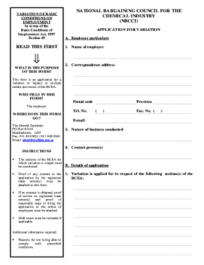 Fillable Online nbcci org APPLICATION FOR VARIATIONS - STD FORMSdoc ...