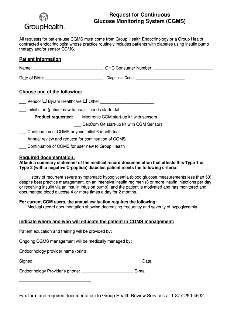 Fillable Online ghc Request for Approval of Patient-Use Continuous ...